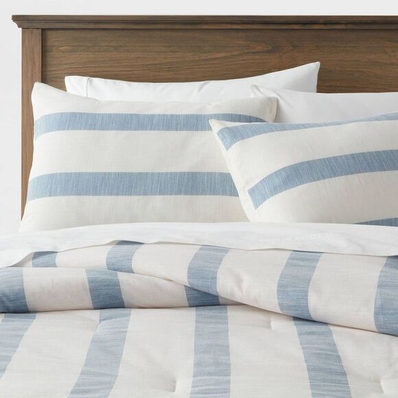 Threshold | Bedding | 3pc Fullqueen Traditional Stripe Comforter Sham ...